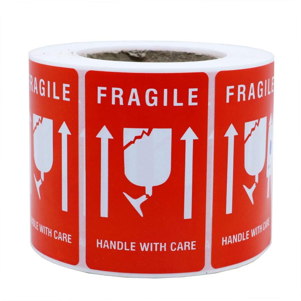 Hybsk 2.16 x1.34 inch Handle with Care This Side Up Fragile Stickers A ...