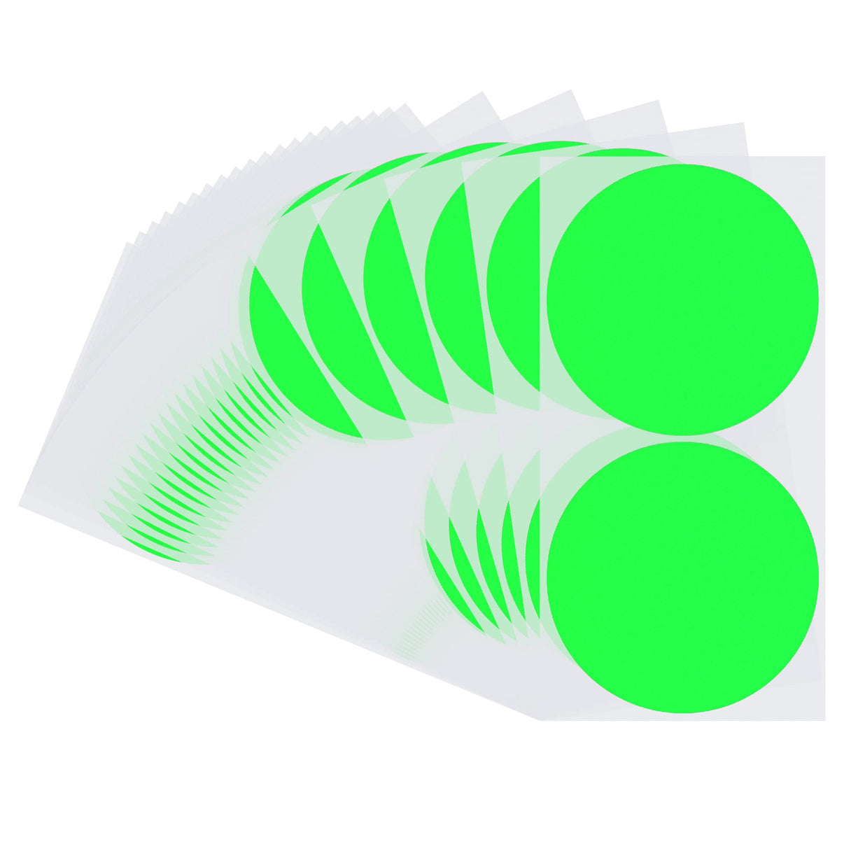 Hybsk 3 inch Round Inventory Labels Permanent Fluorescent Color Coding ...