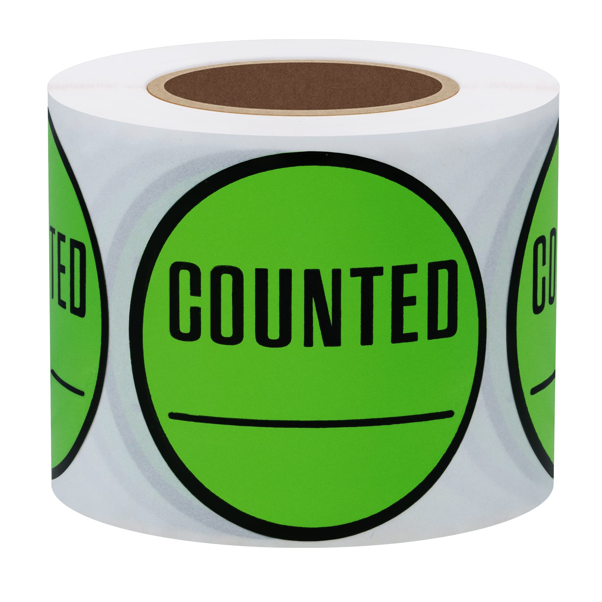 Hybsk Counted 2 inch Round Inventory Control Stickers 300 Labels on a ...